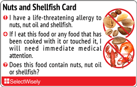 Nuts and Shellfish Card
